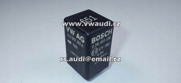 4L0 907 282A Řídicí 651 relé žhavicí svíčky VW Audi č. 651 | VWAudi.cz